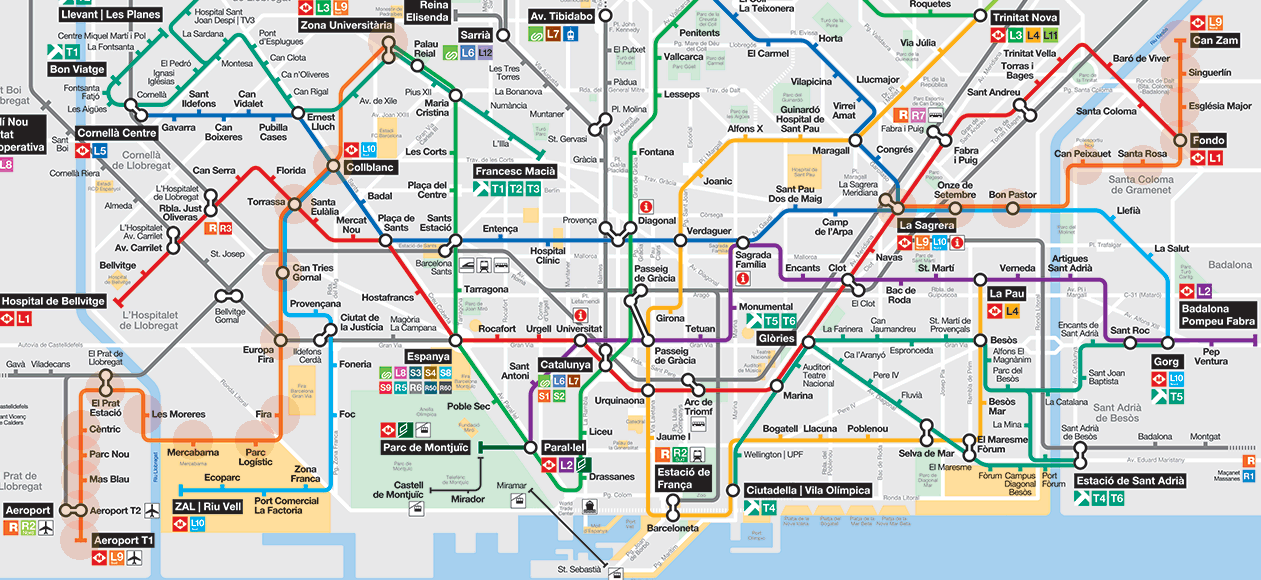 Line 9 Map Barcelona Metro